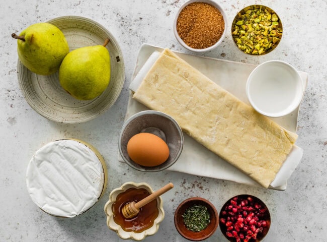 Pear Brie Puff Pastry Tart - Lumemp.com
