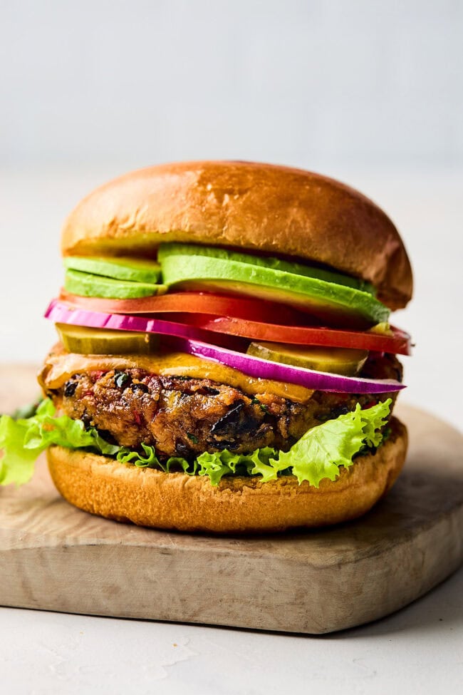 Black Bean Burger {Quick & Easy} - Two Peas & Their Pod