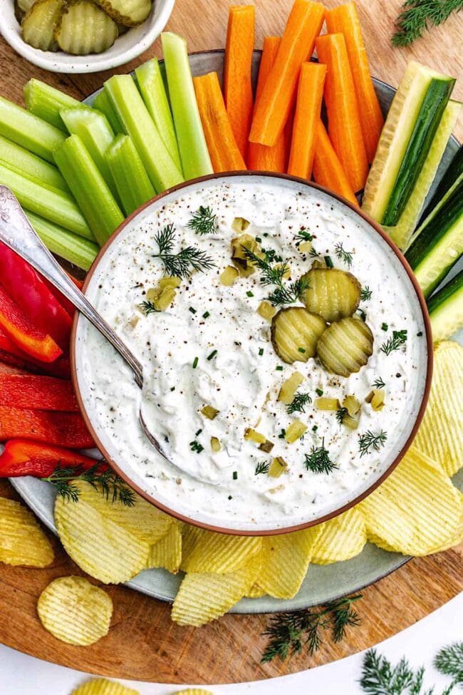 Easy Dill Pickle Dip - Two Peas & Their Pod