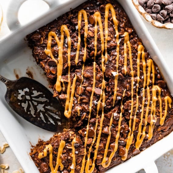 Chocolate Peanut Butter Baked Oatmeal