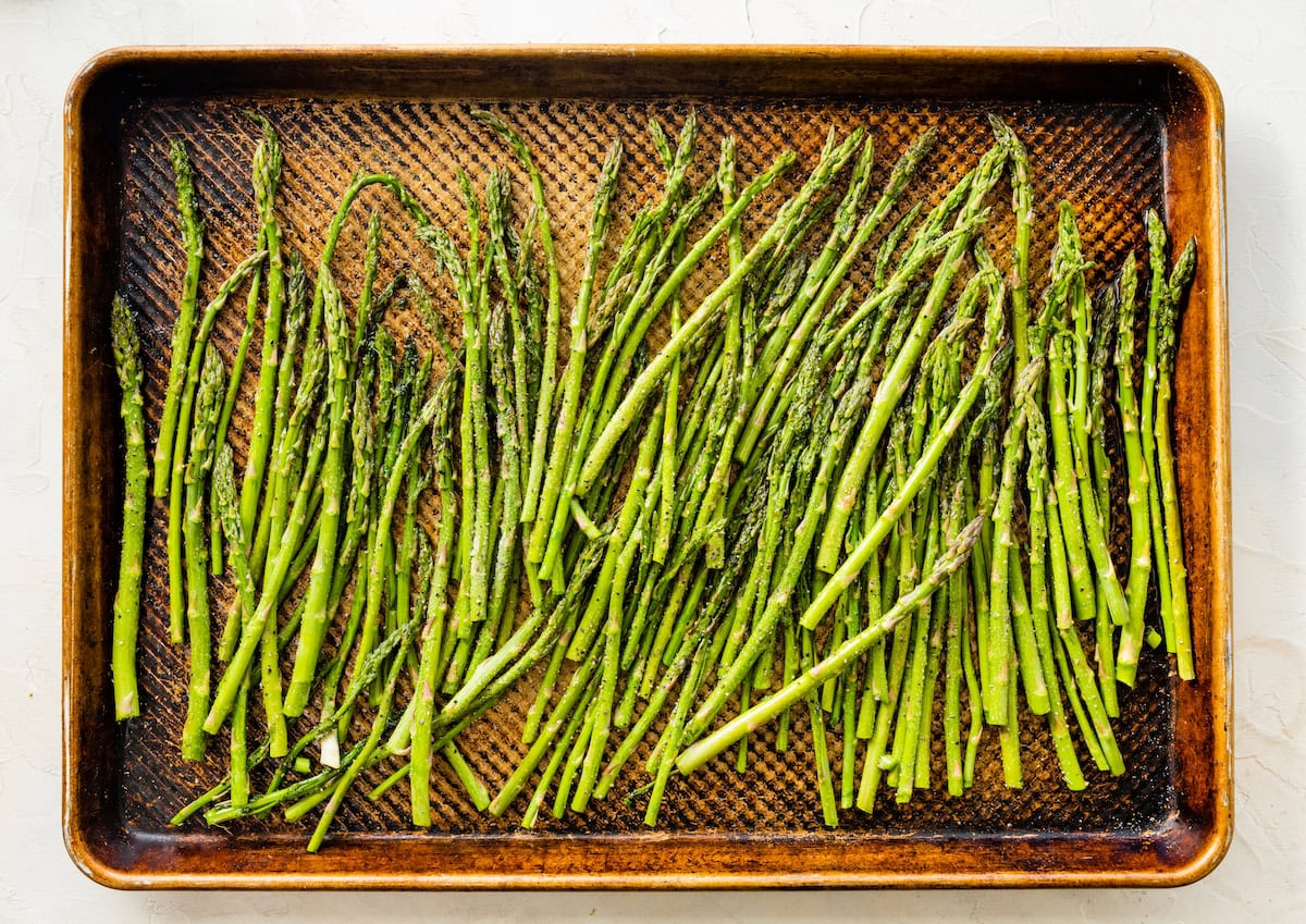 Roasted Asparagus with Burrata