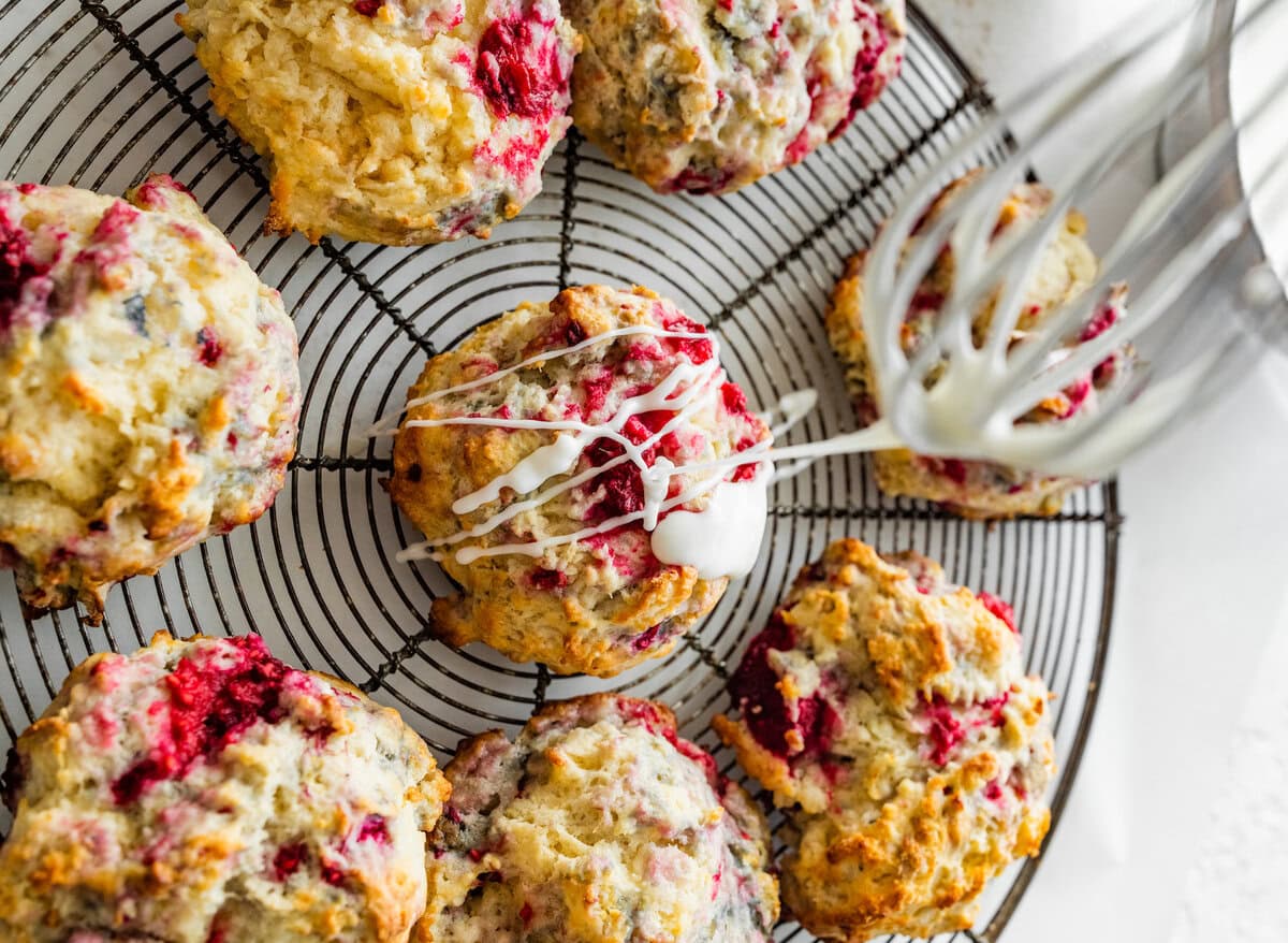 Raspberry Almond Biscuits