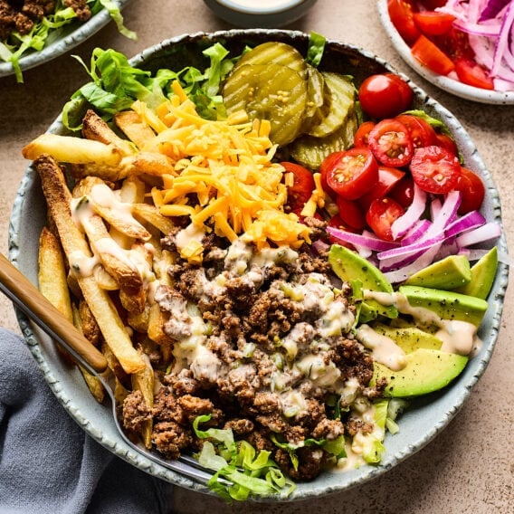 Easy Burger Bowls with Special Sauce - Two Peas & Their Pod