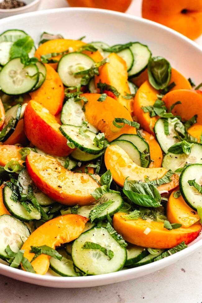 Peach Cucumber Salad (Fresh & Easy) - Two Peas & Their Pod