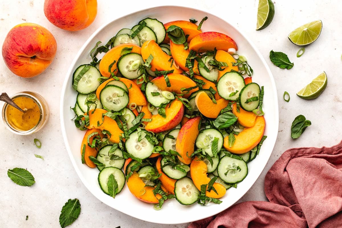 Peach Cucumber Salad (Fresh & Easy) - Two Peas & Their Pod