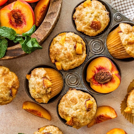 Peach Muffins (Fresh & Simple) - Two Peas & Their Pod