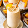 Peaches and Cream Smoothie (High Protein) - Two Peas & Their Pod