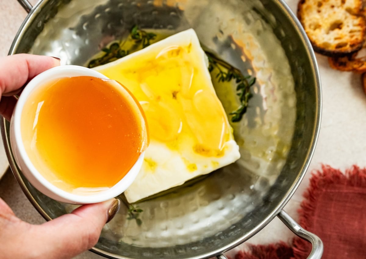 Baked Feta with Honey and Pistachios