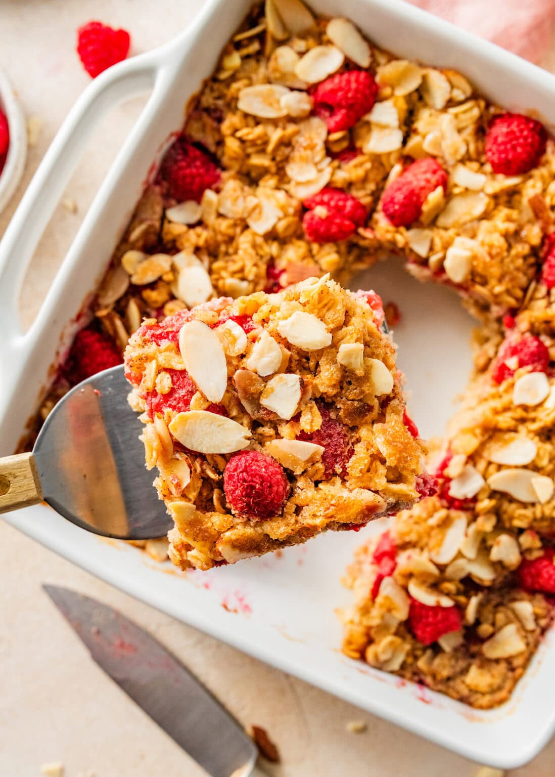 Easy Raspberry Baked Oatmeal